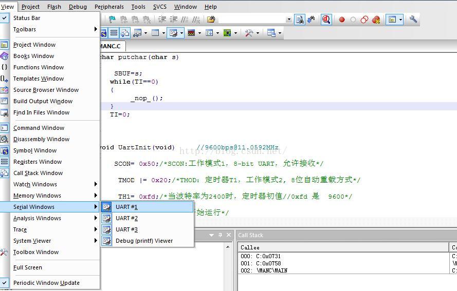 Keil 中调用printf 的使用 在软件调试下 Serial Windows 下显示打印信息 Keil Serial Window Csdn博客