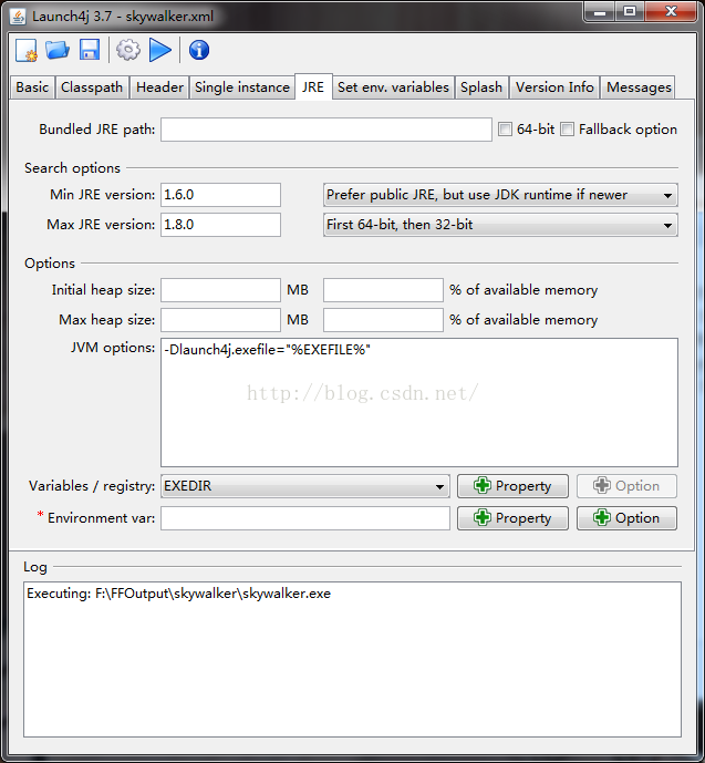 Java 获取打包成exe后的exe程序路径jar打包成exe后获取exe内文件url Csdn博客 9712