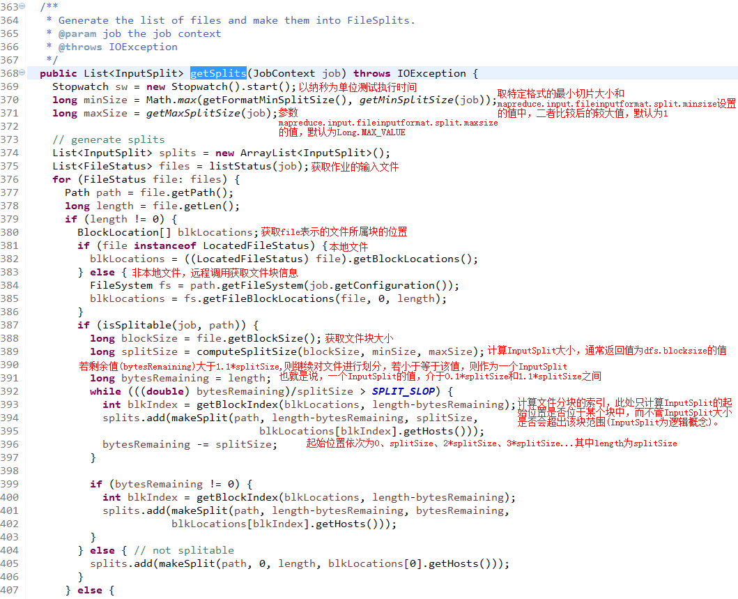 Hadoop 241源码分析 Mapreduce作业切片split过程hadoop中mapreducer分区切片符号 Csdn博客
