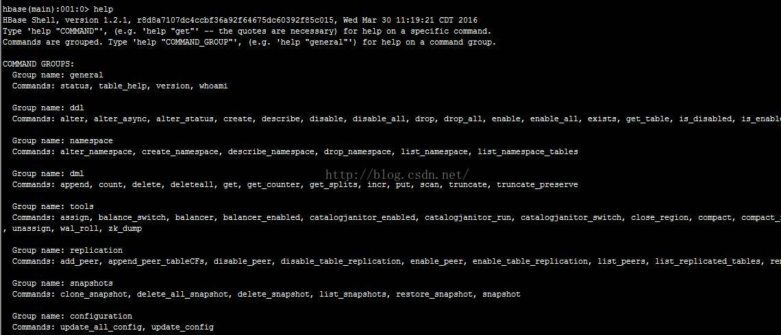 Hbase教程二 Hbase数据库shell命令在hbase Shell中怎么使用help Csdn博客 