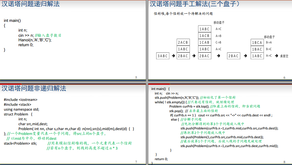用栈代替递归 汉诺塔问题（算法基础 第3周） Csdn博客