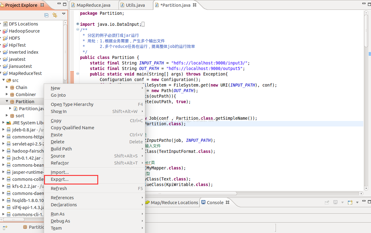 用eclipse将hadoop程序打包成jar及直接设定参数运行 Eclipse 打包参数 Csdn博客