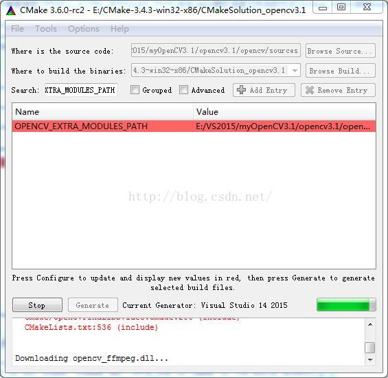 Cmake编译vs2015opencv31第三方库cmake Opencv 第三方库 Csdn博客 