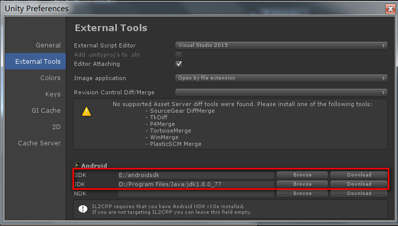 Unity 中Android SDK配置_unity5.3.6 的android sdk版本-CSDN博客