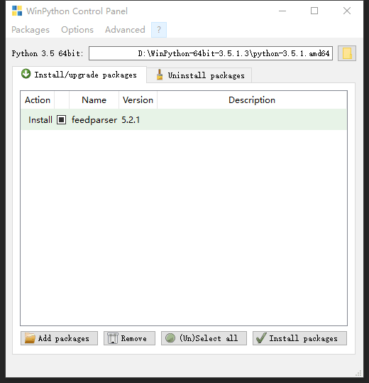 Python蹒跚学步2：feedparser 和 pydelicious的安装_winpython control panel-CSDN博客