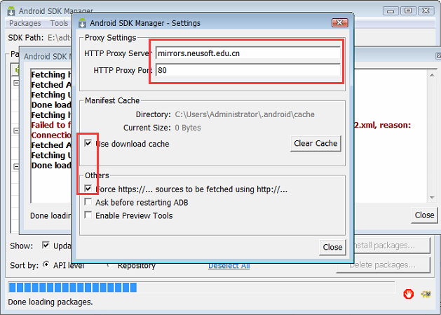 解决Android SDK Manager无法更新的问题[设置代理]_android sdk manager代理问题-CSDN博客