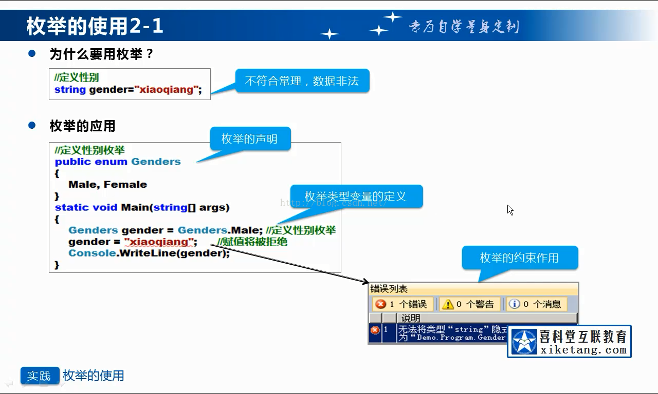 常量与枚举类型详解 Csdn博客