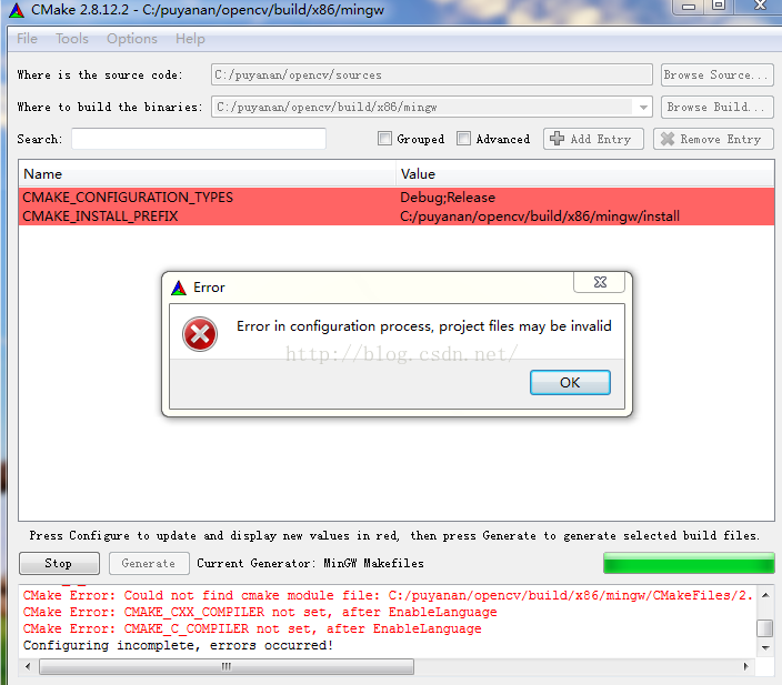 Win7 Qt Opencv 配置 Csdn博客