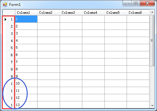 C Datagridview在headercell中显示行号的方法c Datagridview Headercell Csdn博客