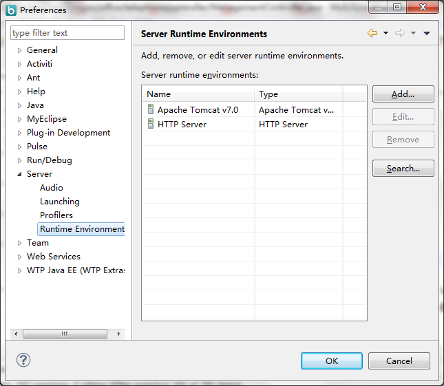 Myeclipse添加server Runtime的tomcateclipse中libary中server Runtime Apache Tomcat V100 Csdn博客