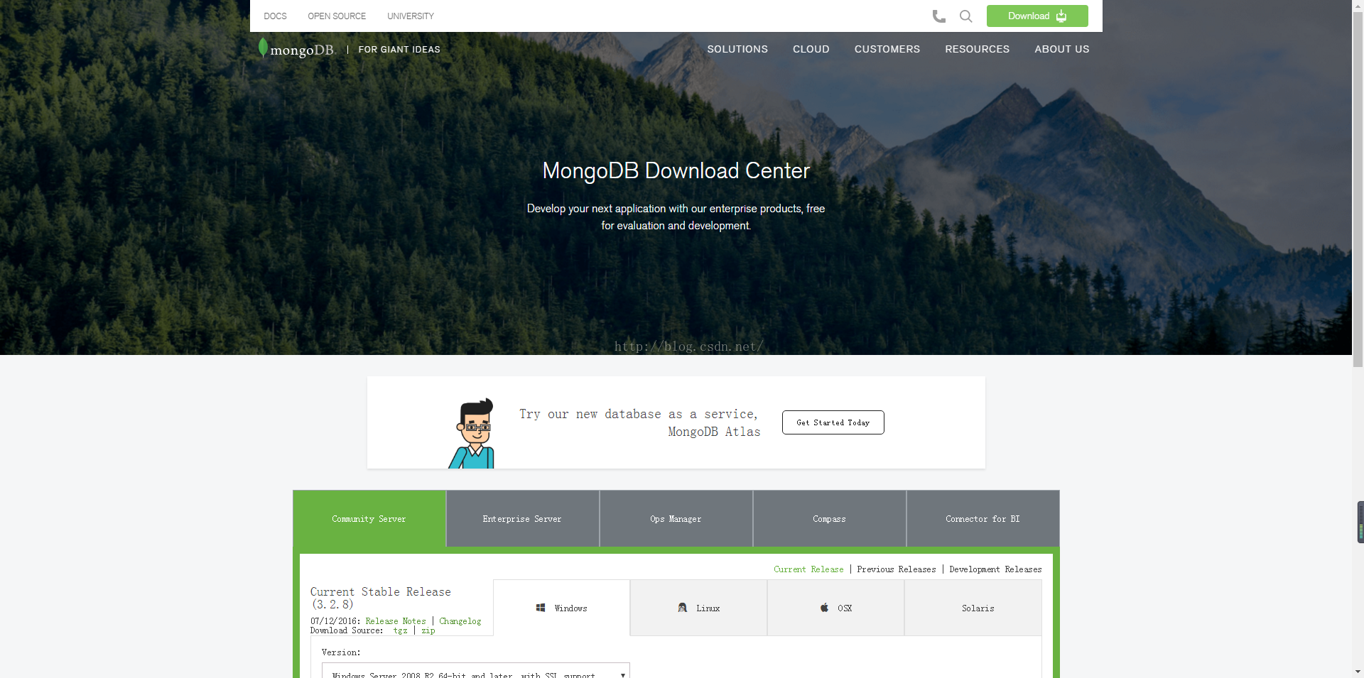 Mongodb学习（二）mongodb 3 2 8的安装图解（小白版） Mongo 3 2 8下载 Csdn博客