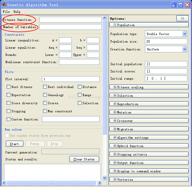 使用matlab中遗传算法工具matlab 遗传算法gui Csdn博客 