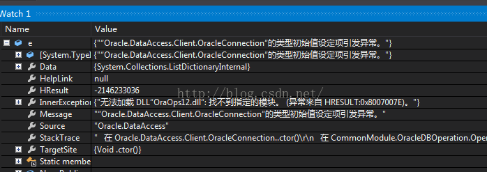 Oracle连接 类型初始值设定项引发异常 解决方法oracle类型初始值设定项引发异常 Csdn博客 