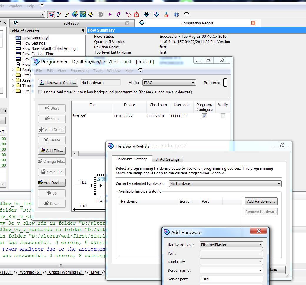 建立一个简单的quartus Ii工程（重在流程）quartus Assignment Editor Csdn博客 