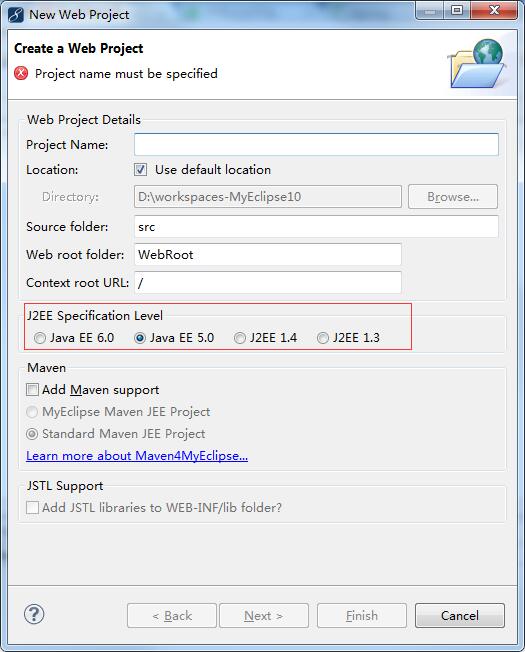 Eclipse新建web项目中j2ee Specification Level选项作用 Csdn博客 