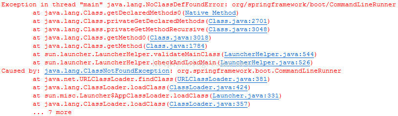 Java Lang Classnotfoundexception Org Springframework Boot Springapplication Csdn博客