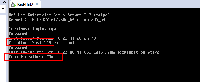 Linux（2）redhat7 基本命令一 终端介绍redhat 虚拟终端名 Csdn博客 