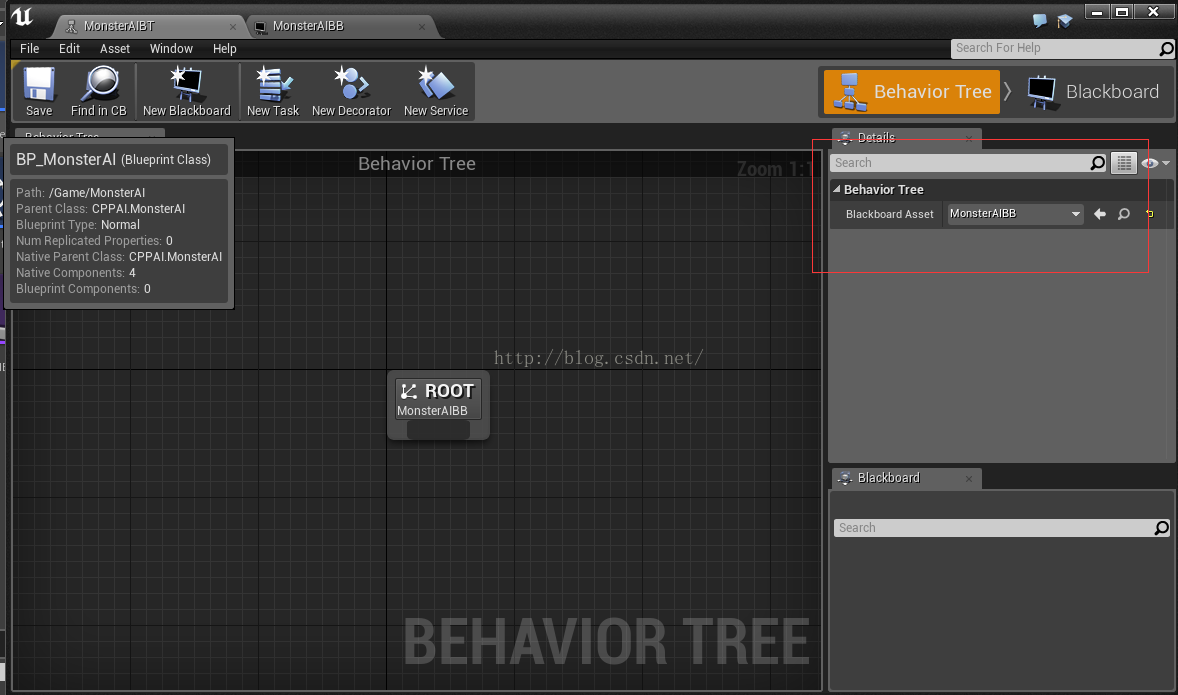 Unreal Engine 4 Ai （二）用c和behavior Tree And Blackboard 实现简单追踪ai Csdn博客 
