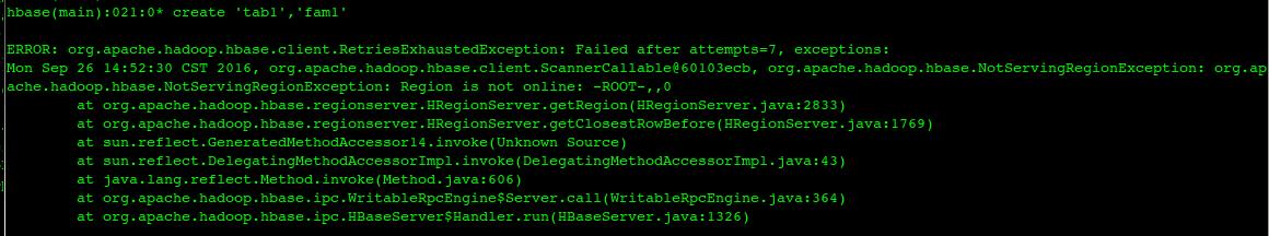 解决hbase Org Apache Hadoop Hbase Client Retriesexhaustedexception Error Ioerror