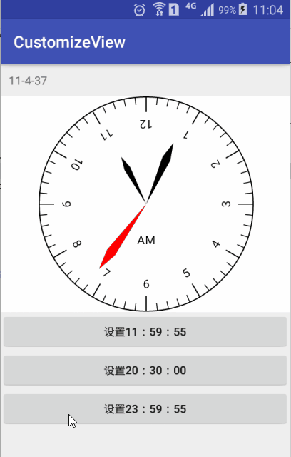 Android自定义view实现时钟效果clockviewcomgithubsamlssclockview10 Csdn博客