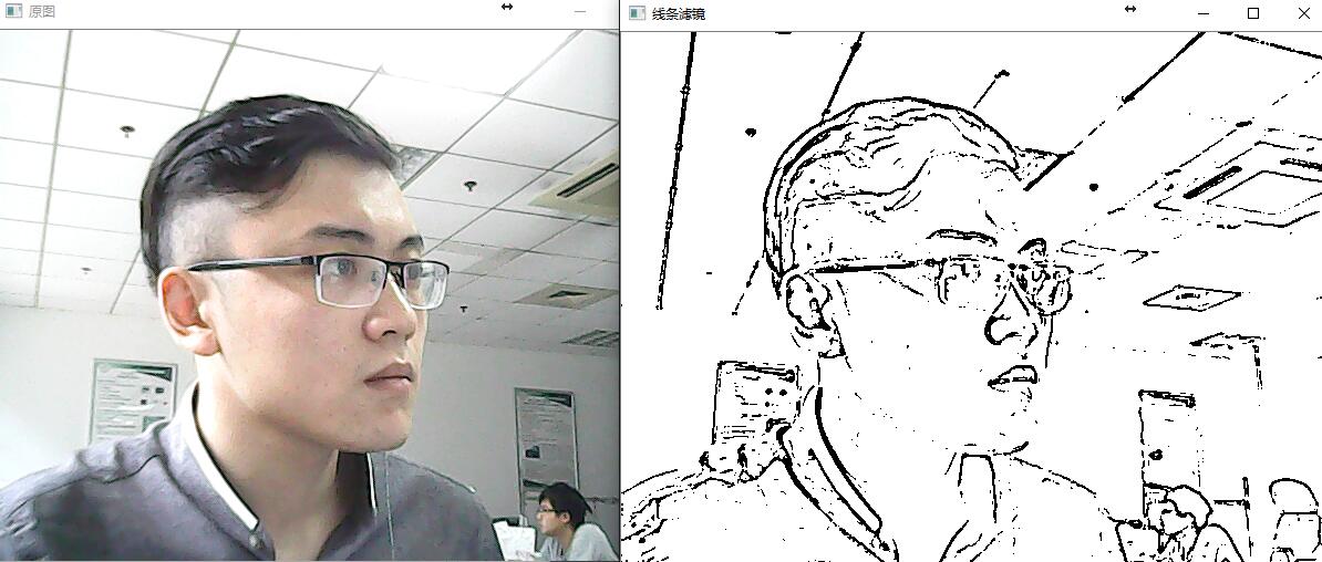 Opencv实现图片素描风（调用摄像头中值滤波拉普拉斯边缘检测）图片滤镜 Opencv 蜡笔画算法 Csdn博客