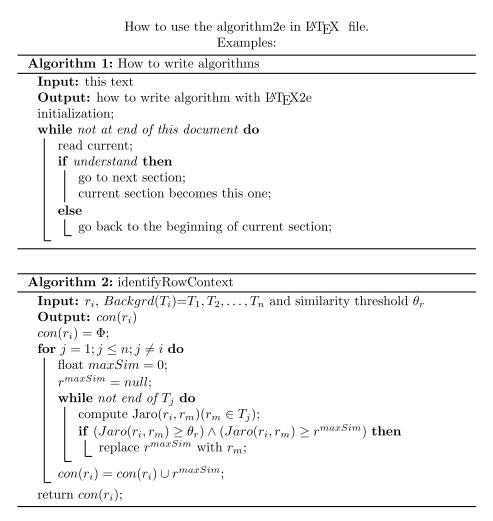 Latex 写作： 算法代码排版 Latex2e范例总结algorithm2e 算法格式 Csdn博客 
