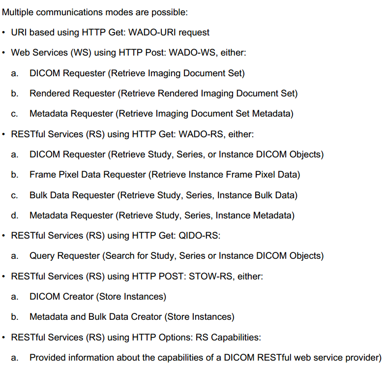 DICOM：最新标准梳理之DICOM Web Service，WADO-URI/WADO-WS/WADO-RS_dicom wado-CSDN博客