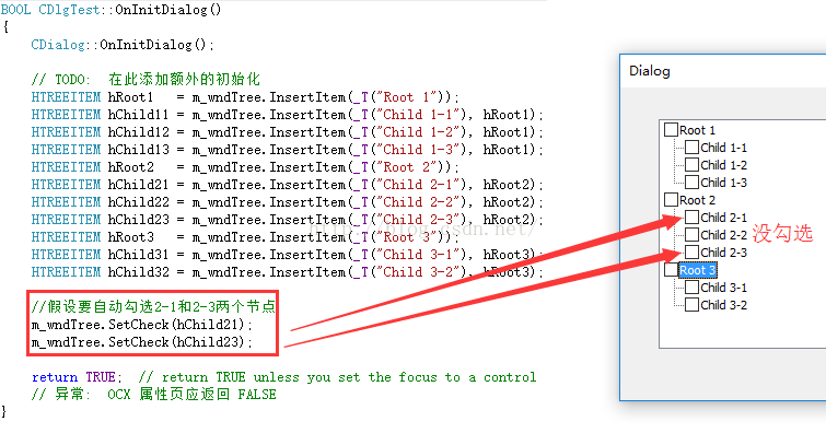 Mfc Ctreectrl 在oninitdialog里无法勾选checkbox以及设置隐藏根节点的checkbox Ctreectrl 去掉