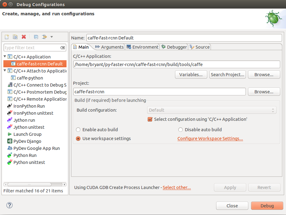 Caffe学习（九）使用nsight Eclipse调试py Faster Rcnn（cpython混合代码调试） Csdn博客