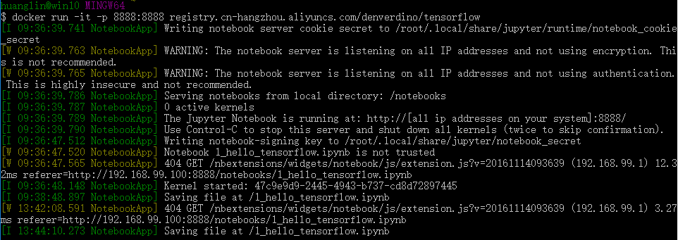 Windows下docker安装tensorflow利用jupyter编程docker Tensorflow Jupyter Windows Csdn博客