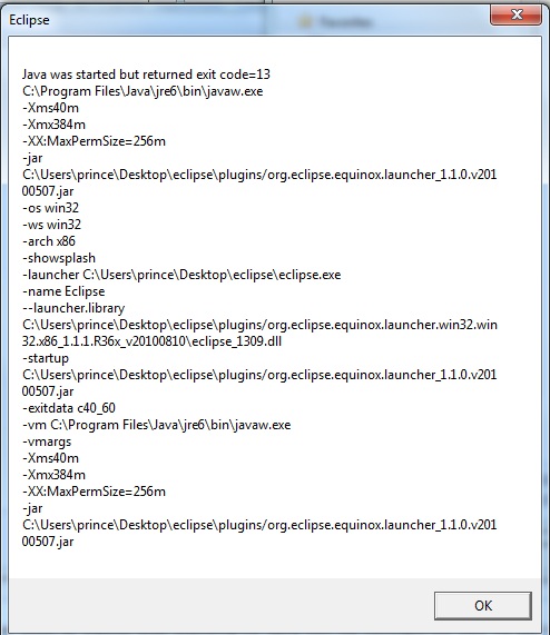 Eclipse中Reasons for Java was Started but Returned Exit Code=13 Error_升级win11后eclipse java ...