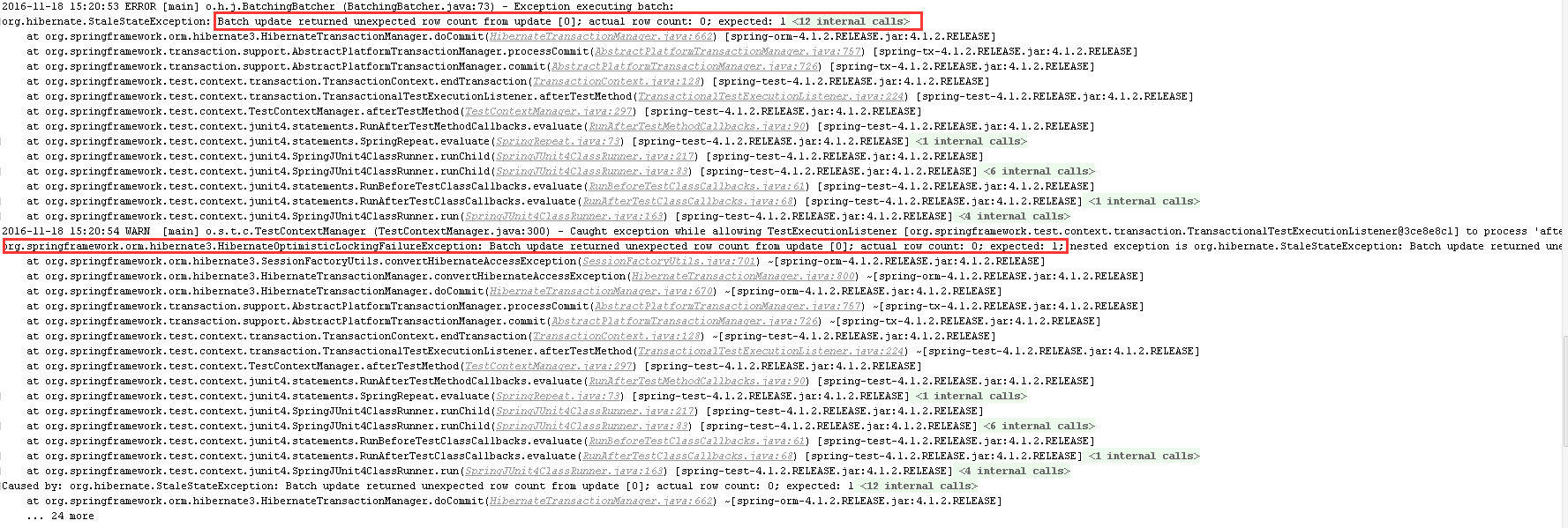 Batch Update Returned Unexpected Row Count From Update 0 Actual Row Count 0 Expected 1 Csdn博客 