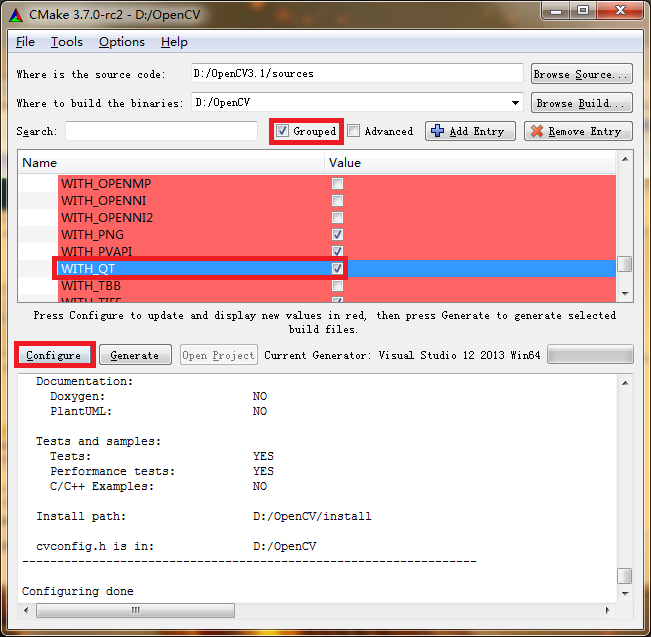 Qt 5.7+OpenCV3.1+VS 2013+CMake 3.7_vs2013 cmake-CSDN博客