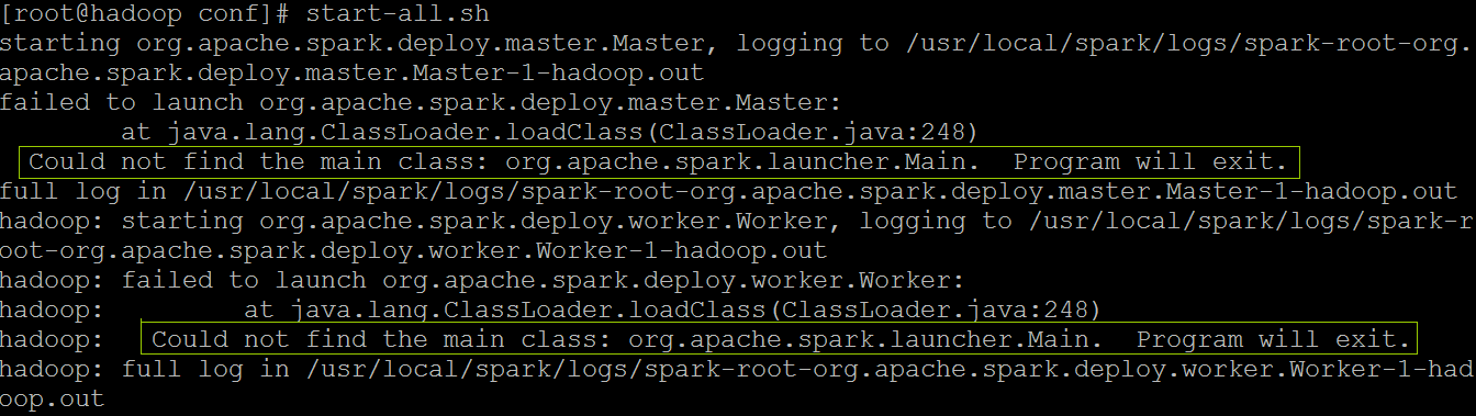 Could not find the main class: org.apache.spark.launcher.Main. Program ...