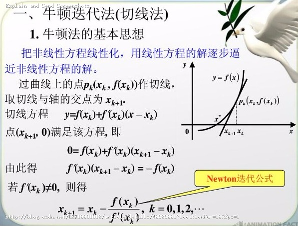 牛顿迭代法求解方程 Csdn博客 