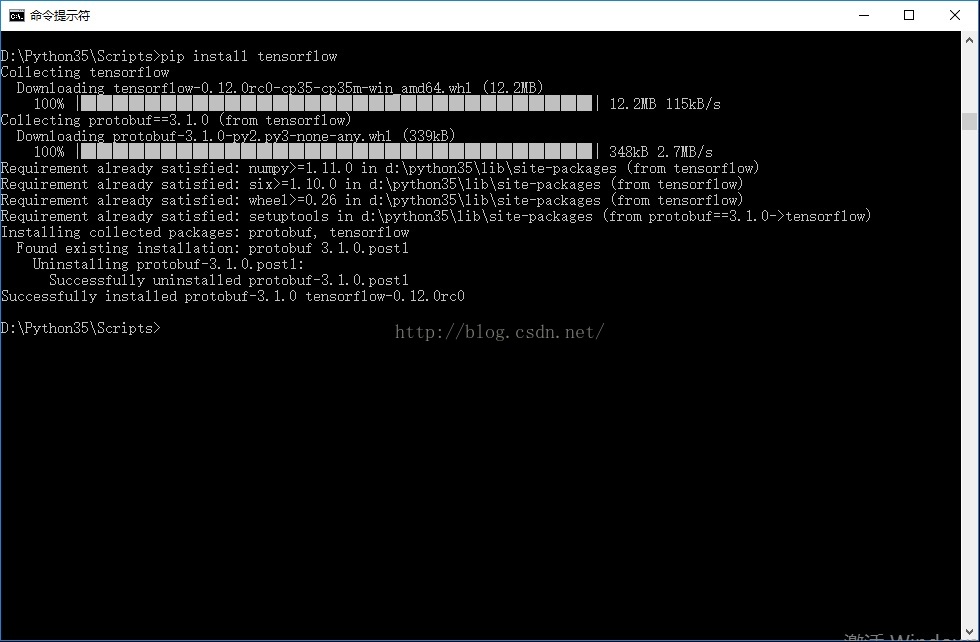 Tensorflow在windows10中的安装tensorwatch Windows安装 Csdn博客 