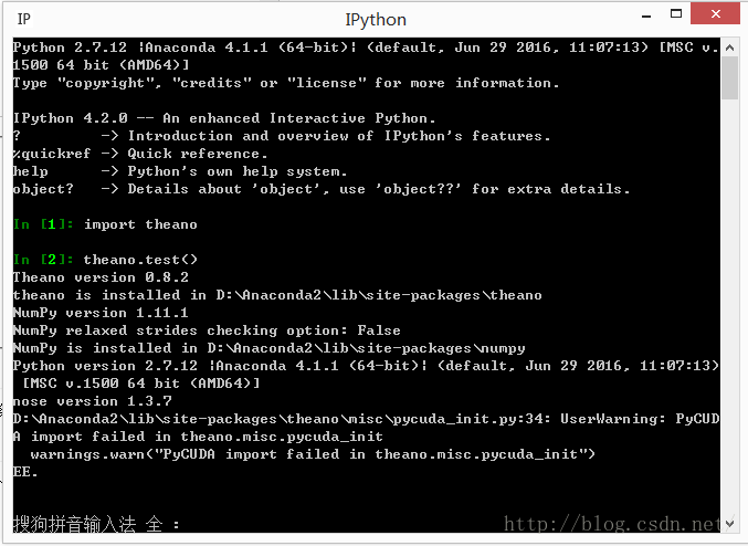 Python Import Theano 运行lstm官方例子 Csdn博客 