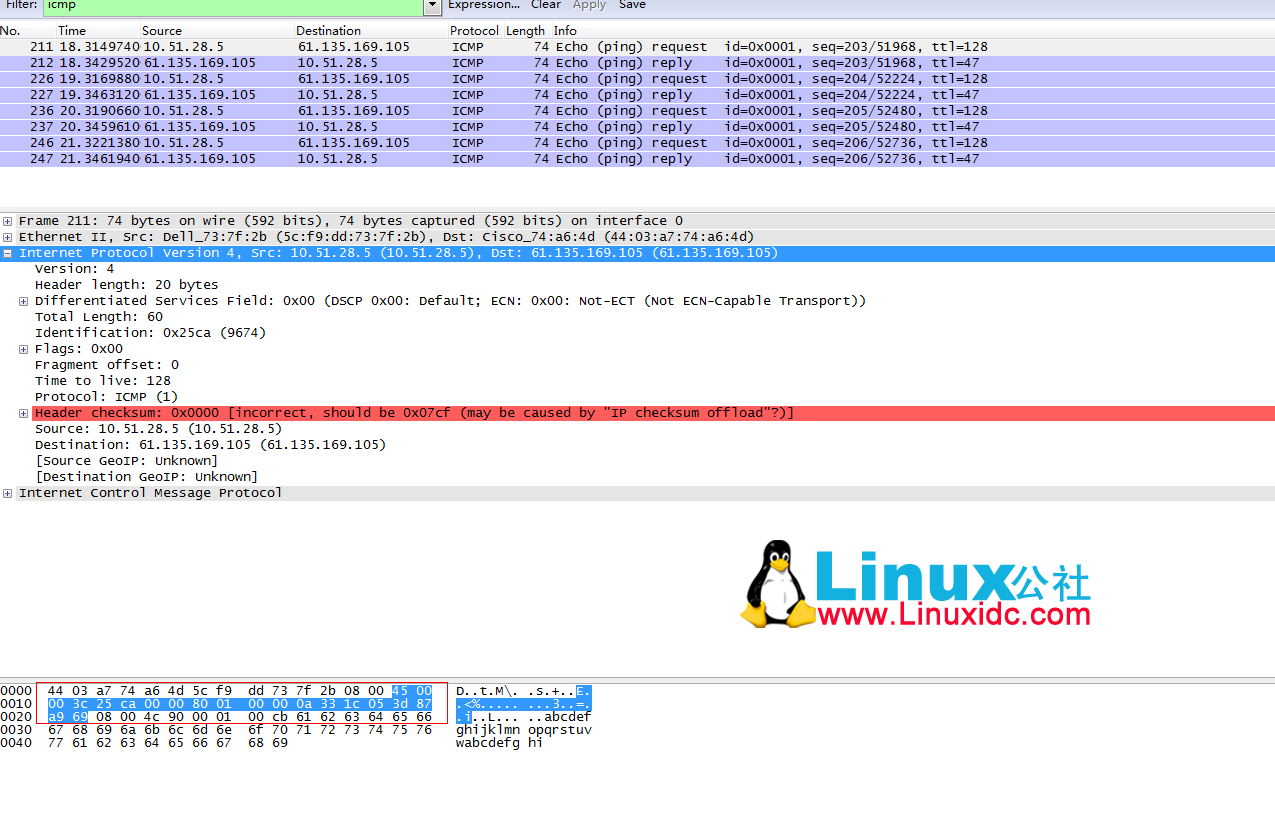 使用wireshark简单分析icmp报文pingwireshark Icmp Csdn博客