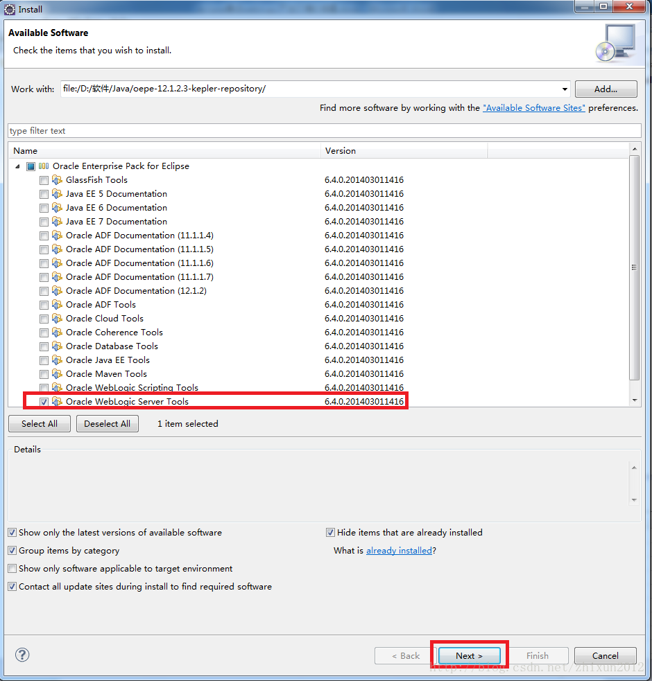 Oracle Weblogic Server 12212 Eclipse插件安装与项目部署oracle Server和eclipse版本 Csdn博客 