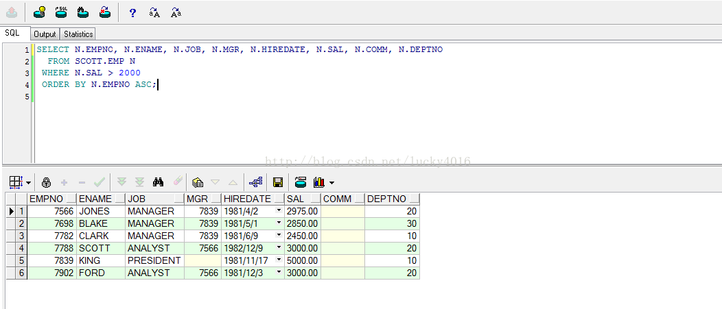 Plsql 基础教程 三 查询selectpl Sql Select Csdn博客 