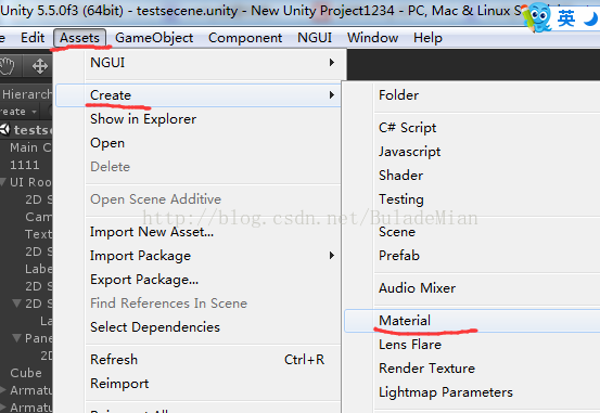 【unityanduguiandshader】创建材质球materialand代码控制更换物体材质球将需要优先渲染的ugui组件物体附上新建的材质球即可 Csdn博客