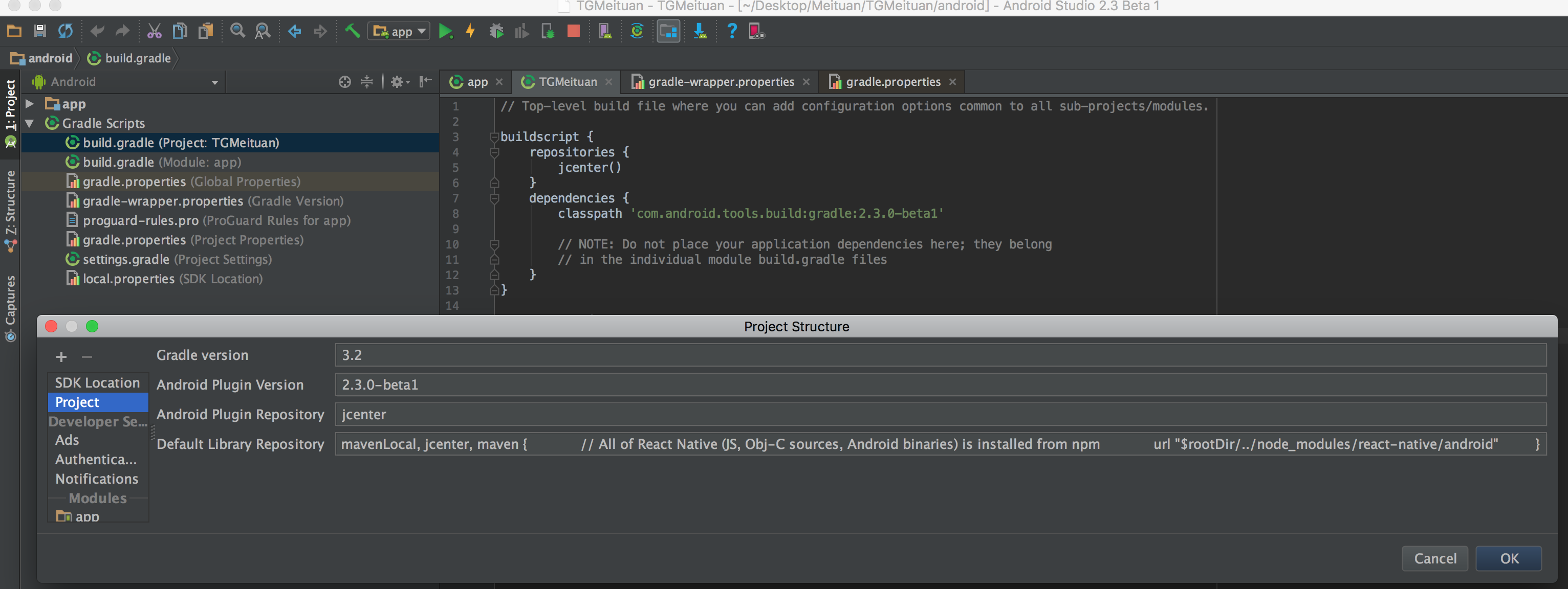 The Android Gradle Plugin Version 230 Alpha1 Is Too Old Please Update To The Latest Version 