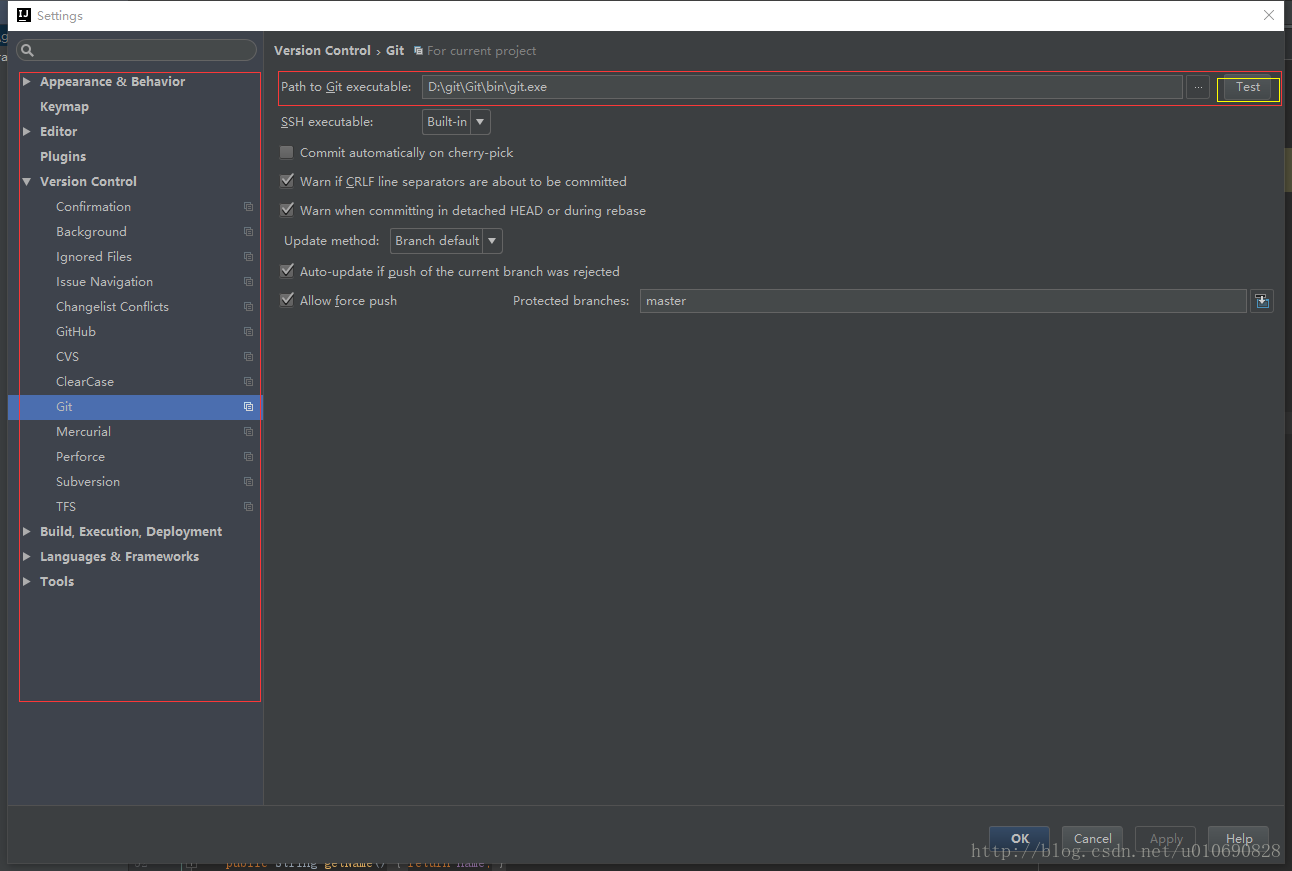 关于idea使用git的简单说明push Of The Current Branch Csdn博客 
