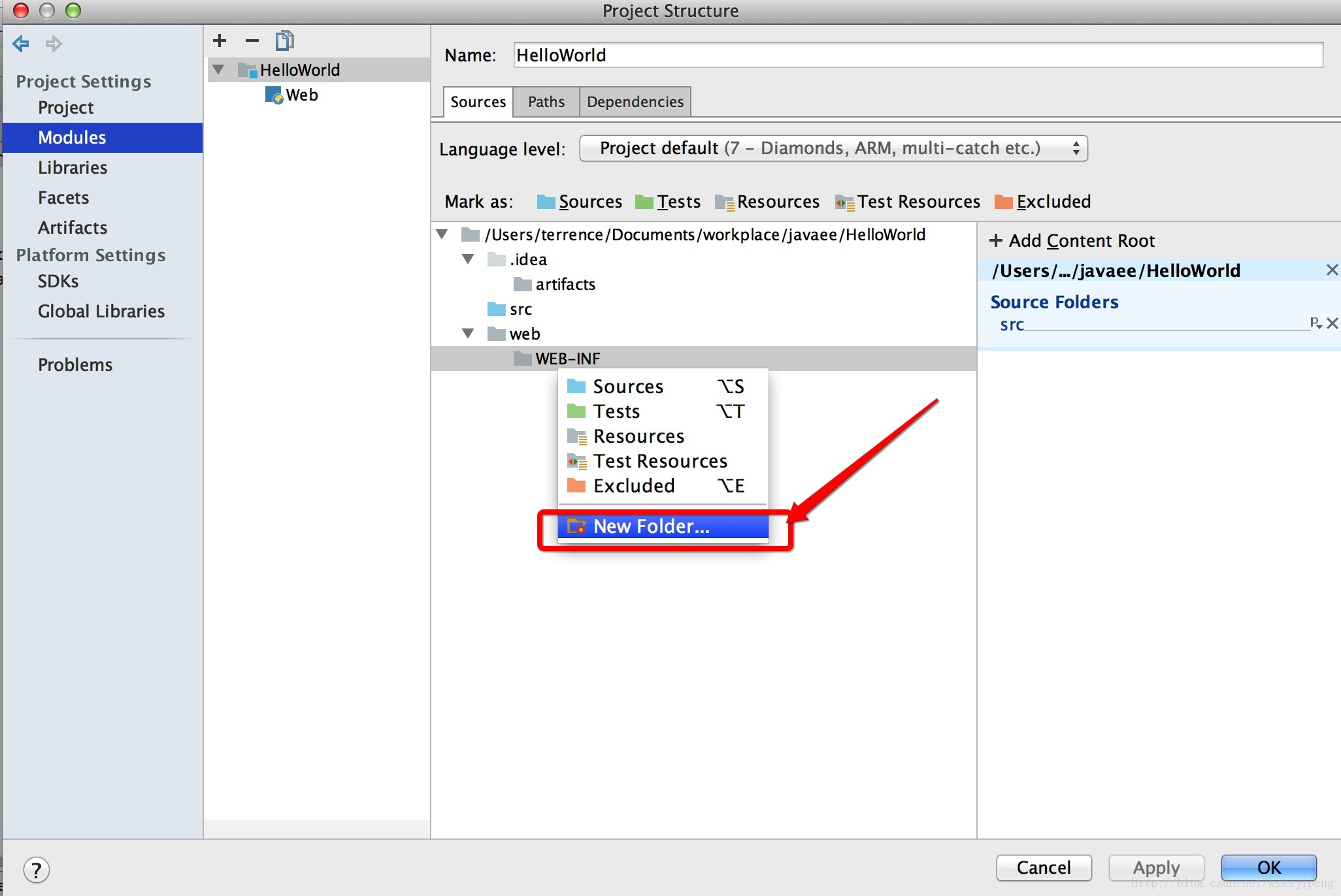 使用intellij Idea新建helloworld Intellij For Macos 如何创建hellow World项目 Csdn博客