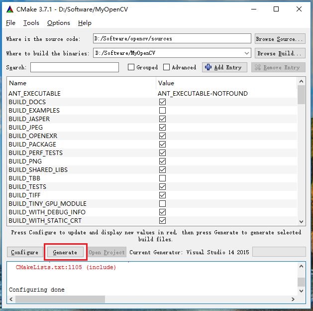 Cmake生成opencv解决方案andand编译opencv源码编译opencv时opencvconfigcmake的生成 Csdn博客