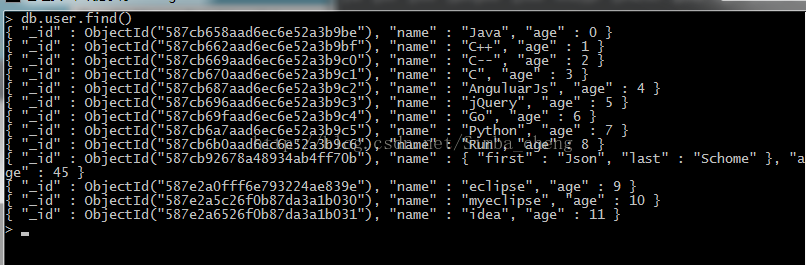 Mongodbjava连接mongo 检索文档中指定字段的不同值java Mongdb一个字段可以为多个值查询 Csdn博客 