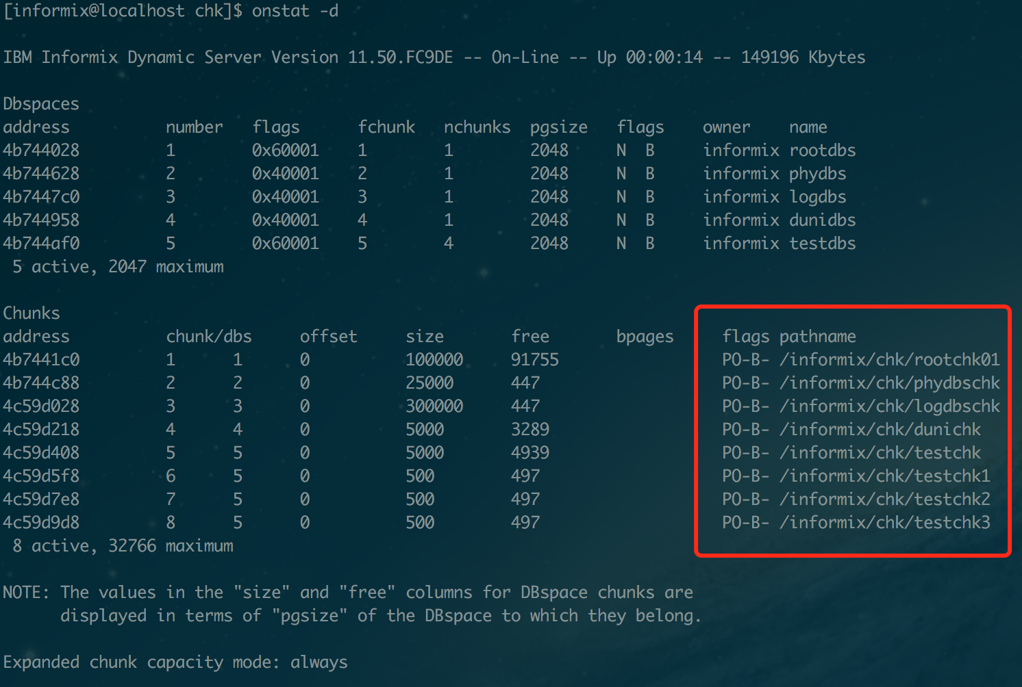用程序修改informix的chunk路径_informix查询chunk文件路径-CSDN博客