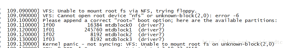 从nfs启动linux并挂载根文件系统vfs Cannot Open Root Device Nfs Or Unknown Bloc Csdn博客 