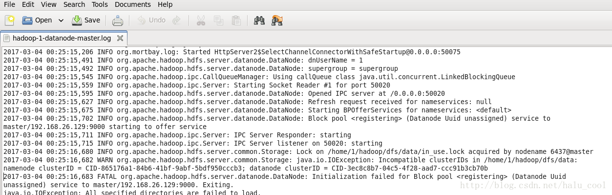 Linux下的hadoop配置 Sbinstart Allsh Datanode守护进程启动失败 解决方案linux在开启hadoop进程守护时只有三条 Csdn博客 