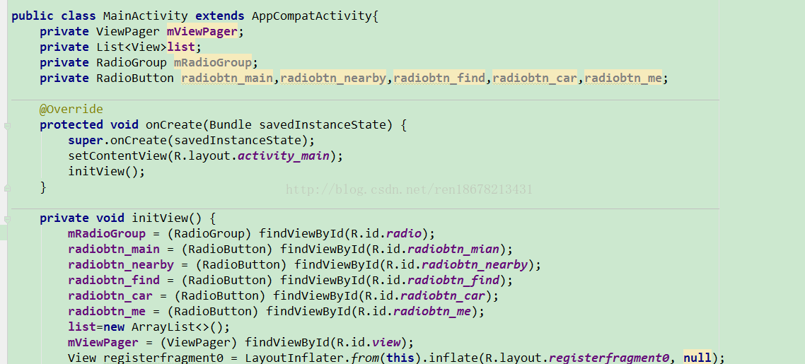 实例—viewpagerradiogroup实现底部导航栏和页面的滑动viewpager选中页面后实现radiogroupsdrpf的博客 Csdn博客 7169